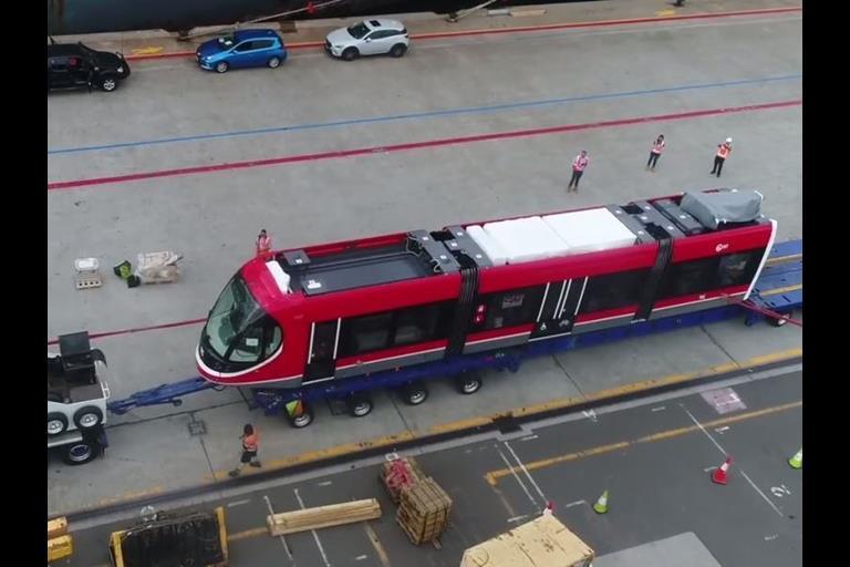 First tram arrives in Canberra | Metro Report International | Railway ...